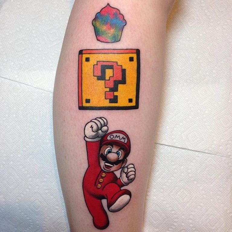 70 Tatuagens do Super Mario Bros Criativas